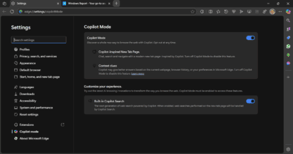 Microsoft Edge lets you turn off the Copilot-inspired New Tab Page and ...