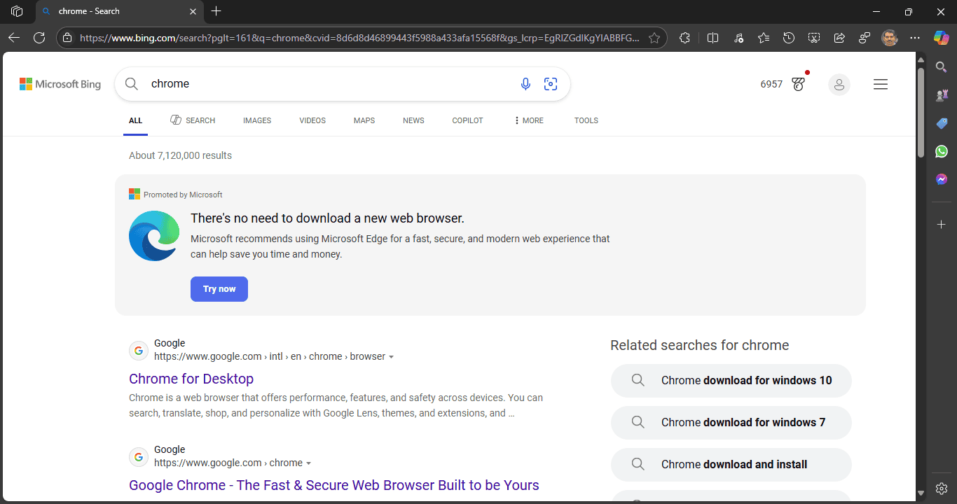 Microsoft Promotes Edge’s Features in a New Comparison Banner When You ...