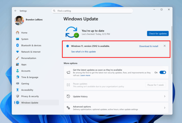 Microsoft rolls out Windows 11 25H2 Preview Build 26200.5074 to Insiders