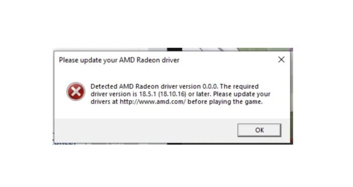 Fix Please update your AMD Radeon driver (Windows 11/10)