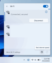 Windows 11 adds built-in internet speed test shortcut