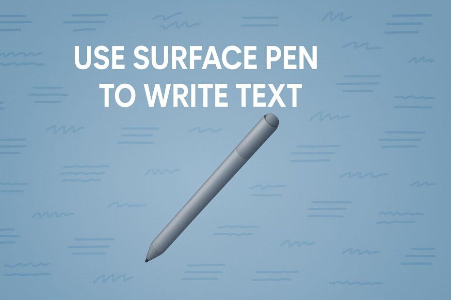 Surface Pro: How to Use the Pen to Write Text