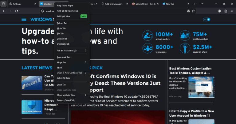 Mozilla Firefox Split View Tabs Are Here: Our First Look
