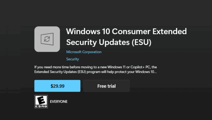 Microsoft Now Lets You Enroll in Windows 10 ESU via Store
