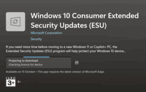 Microsoft Now Lets You Enroll in Windows 10 ESU via Store