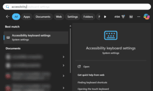 Open and Use Accessibility Settings on Windows 11