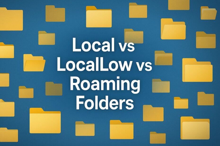 Local vs LocalLow vs Roaming Folders in Windows Explained