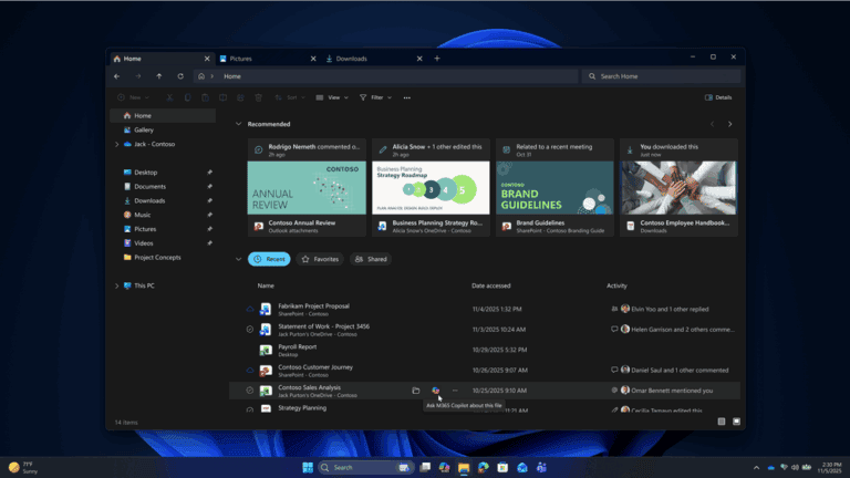 Hands-on With New "Ask M365 Copilot" Feature in Windows 11 File Explorer