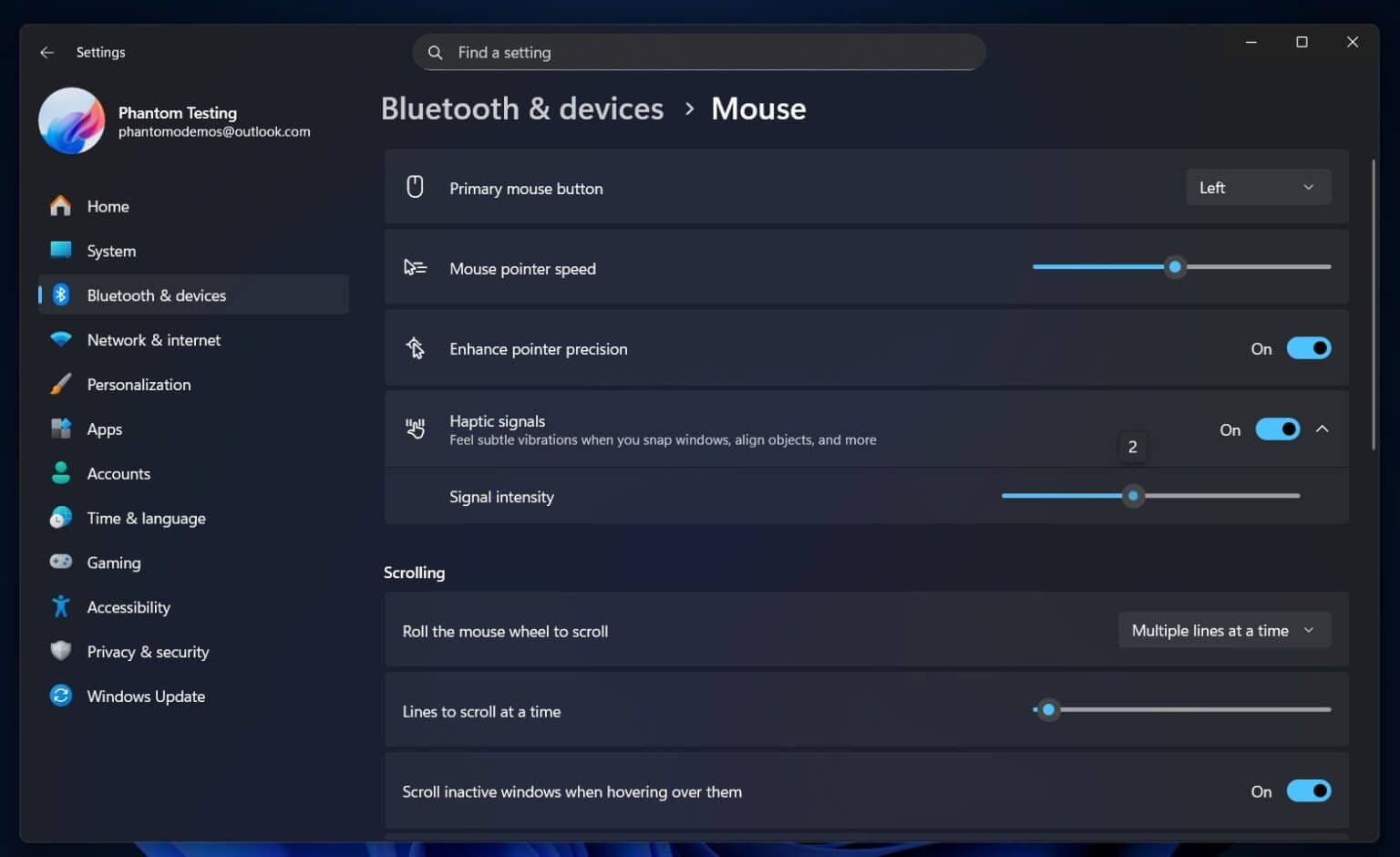 Windows 11 to Soon Get Haptic Feedback Setting