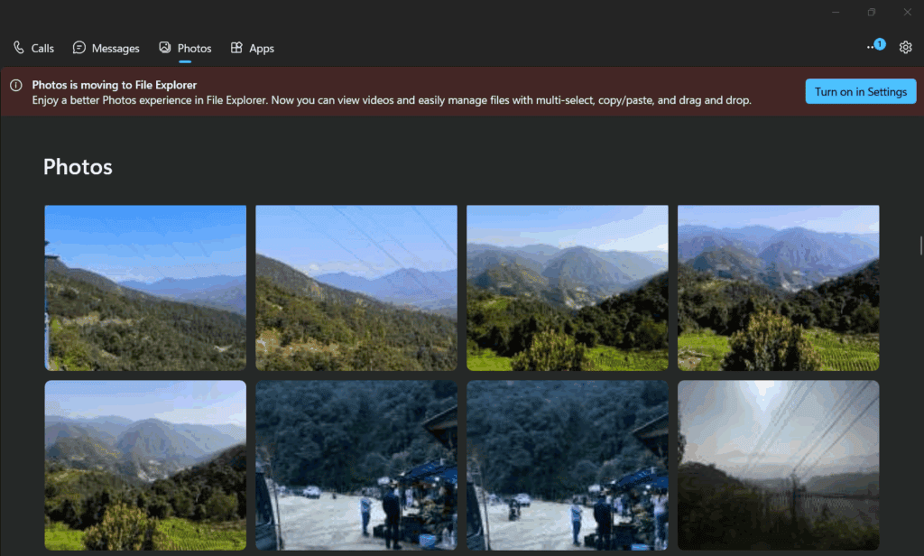 Microsoft is Moving Photos Viewing Out of Phone Link App to File Explorer