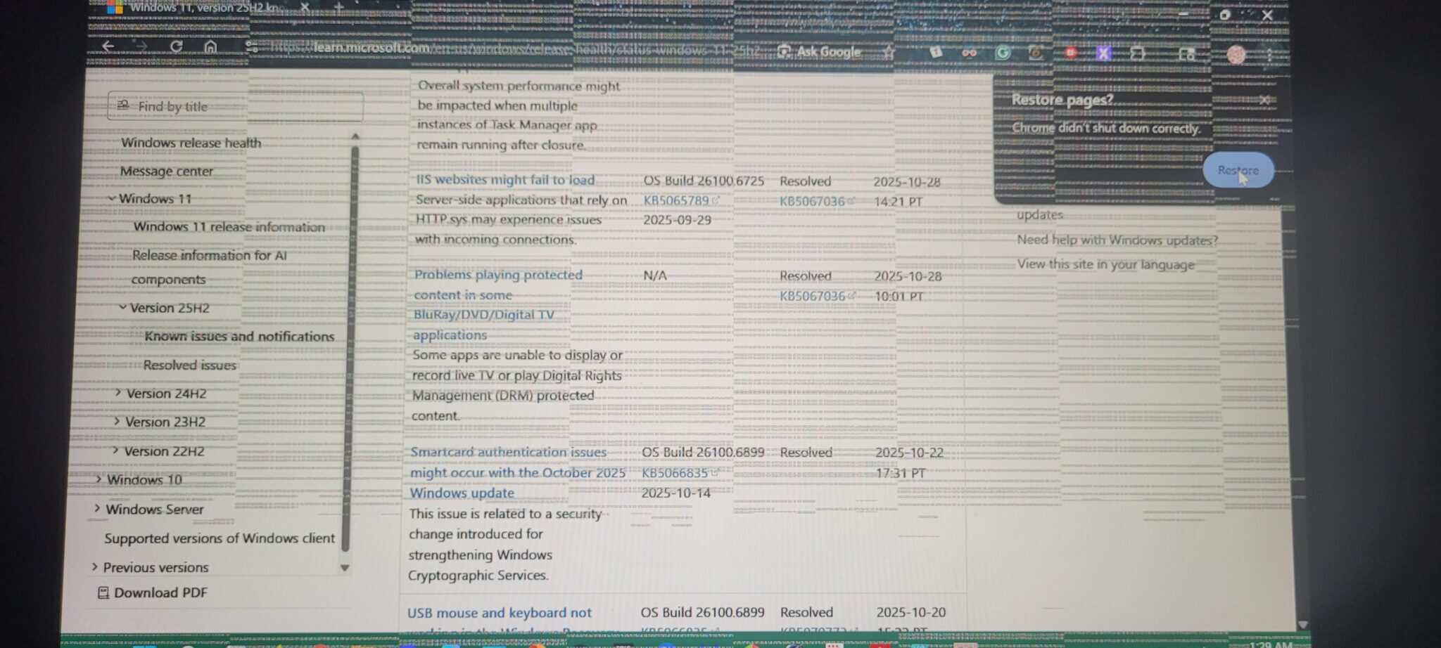 Reddit User Claims KB5068861 Update Causing Black Screens & System ...