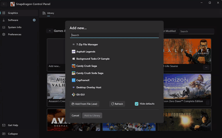 Qualcomm's New Snapdragon Control Panel is Here for Windows on Arm Gamers