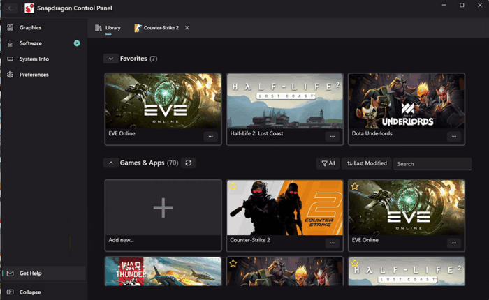 Qualcomm's New Snapdragon Control Panel is Here for Windows on Arm Gamers