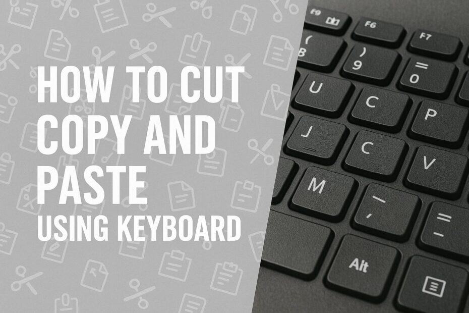 How to Cut Copy and Paste Using Keyboard on Windows