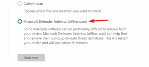 Windows Defender Full Scan vs Offline Scan Explained