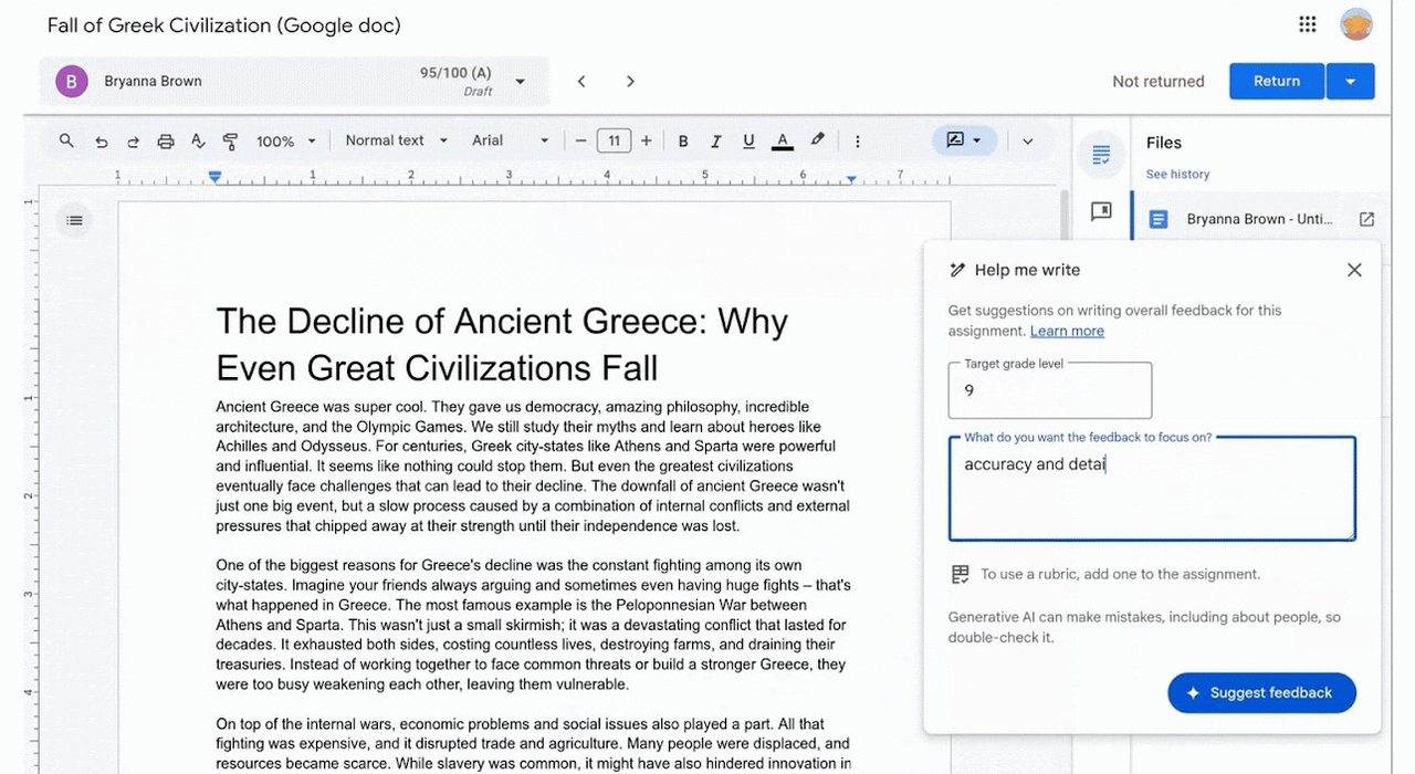 Google Classroom Introduces Gemini-Powered AI Feedback for Teachers