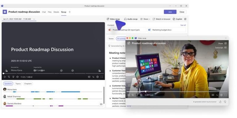 Microsoft Teams Starts Rolling Out ‘Video Recap’ to Catch Up on Meetings