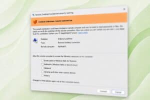 Microsoft Fixes Windows 11 Remote Desktop Security Warning Bug