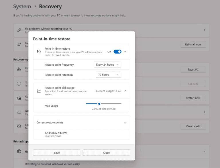 Microsoft Confirms Point-in-time Restore for Windows 11 is Now ...