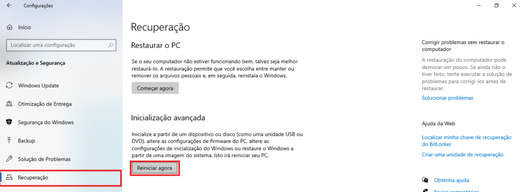 Entre no modo de recuperação no Windows 10 com estes 5 métodos ...