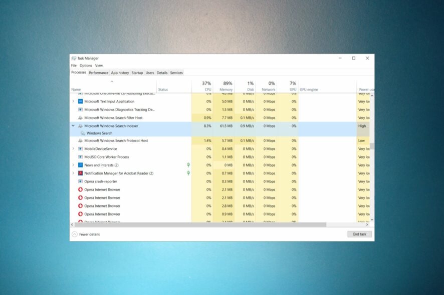 Fix: Hohe CPU-Auslastung des Microsoft Windows Search Indexer